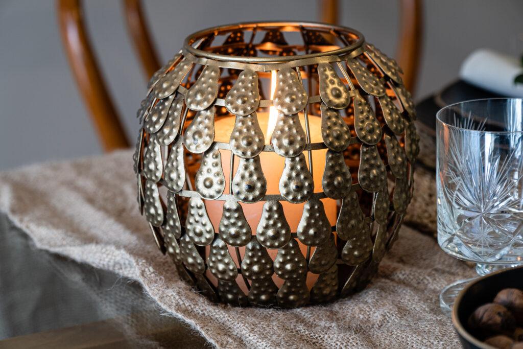 FANAL METÁLICO CALADO + ARO DE VIDRIOI | IM DISENO